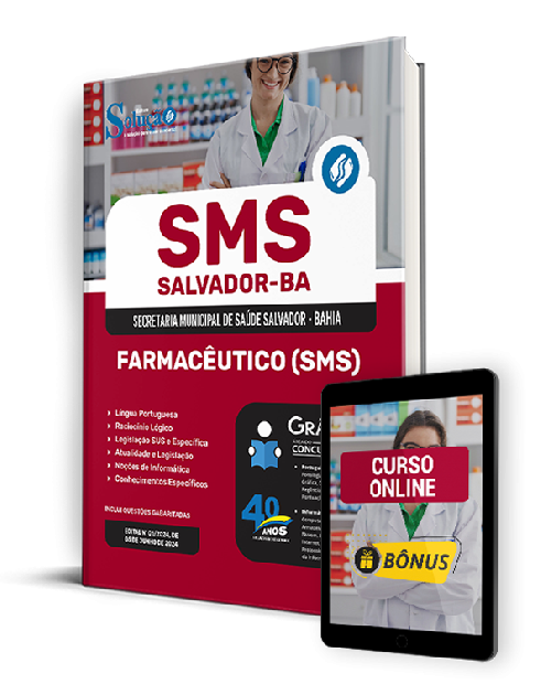 Apostila SMS Salvador 2024 - Farmacêutico (SMS) | Banca Mouraria